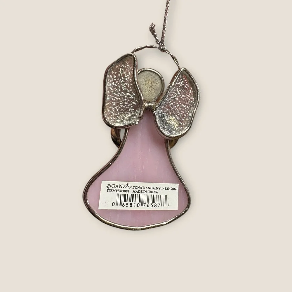 GANZ | Holiday | Ganz Grandmas Little Angel Stained Glass Ornament Pink ...